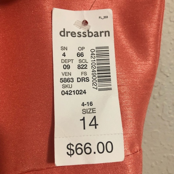Dress Barn | Dresses | Dress Barn Satin Coral Party Dress | Poshmark